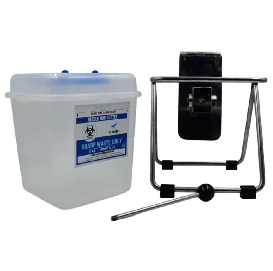 Lexbax 2.5 liter capacity Needle Cum Syringe Hub Destroyer injection ...